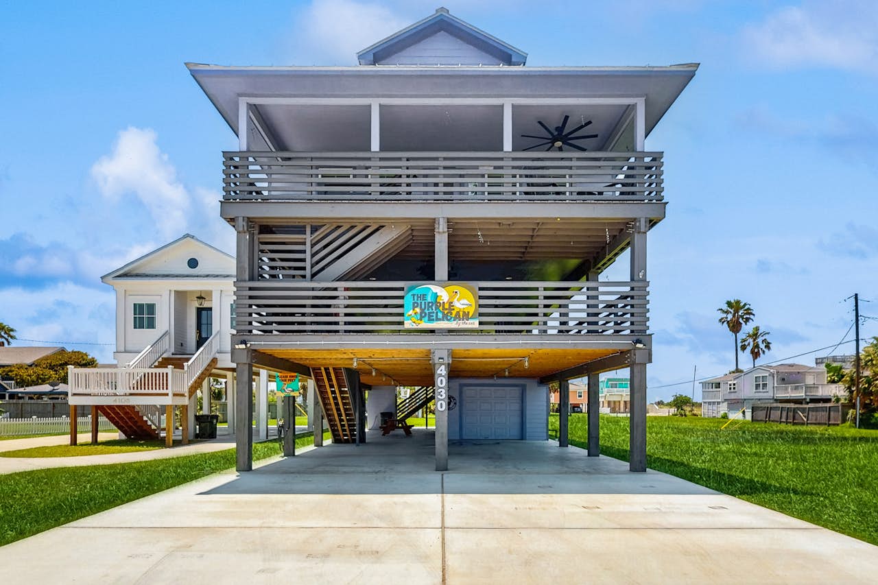 Purple Pelican By The Sea | 4 Bed Galveston, TX House | Vacasa