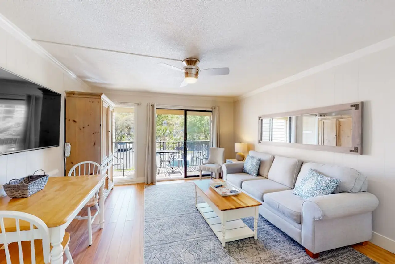 Inviting condo with pool, tennis, balcony, central AC, & W/D | 1 Bed ...